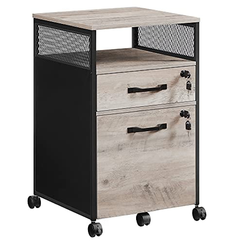 VASAGLE File Cabinet, Mobile Filing Cabinet on Wheels, for Home Office ...