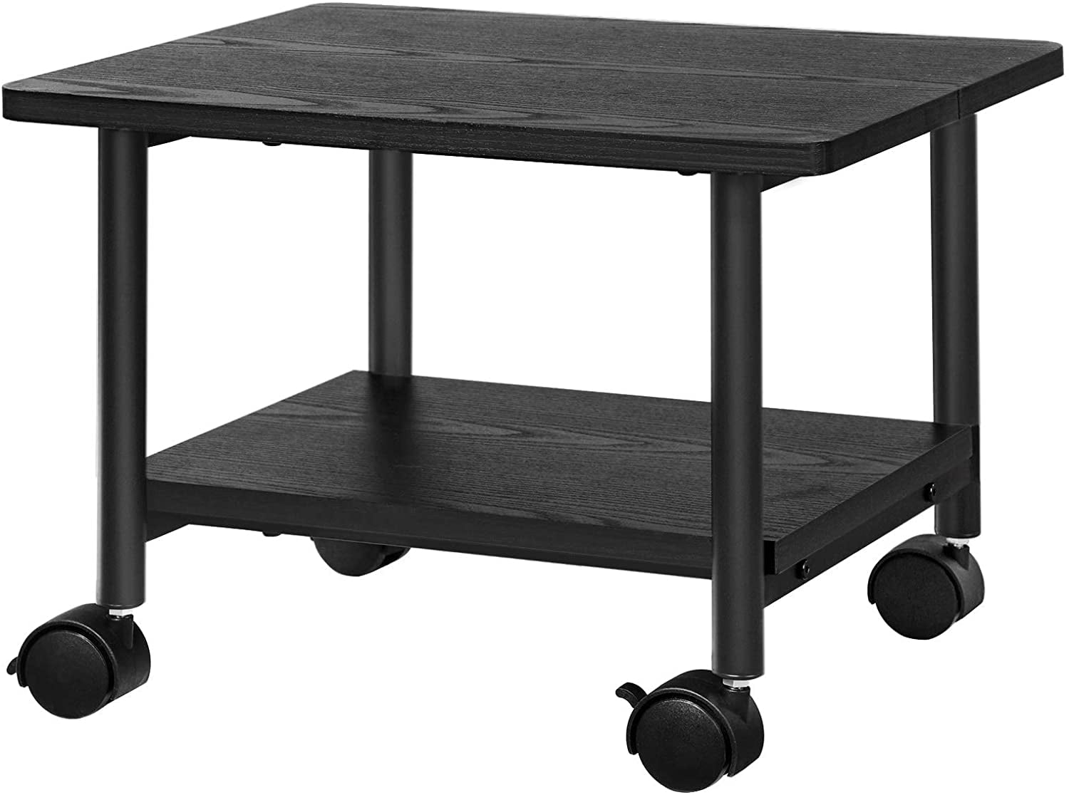 VASAGLE Industrial Mobile Printer Stand, 2-Tier Rolling Cart, Heavy ...
