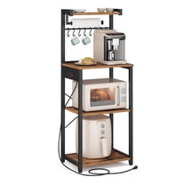Tydimor Baker's Rack with Power Outlet, Kitchen Microwave Stand, 4-Tier ...