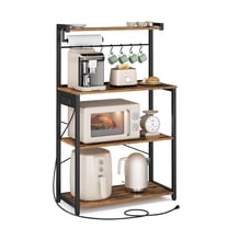 VASAGLE Kitchen Bakers Rack with Power Outlet, Coffee Bar with 35.4 ...