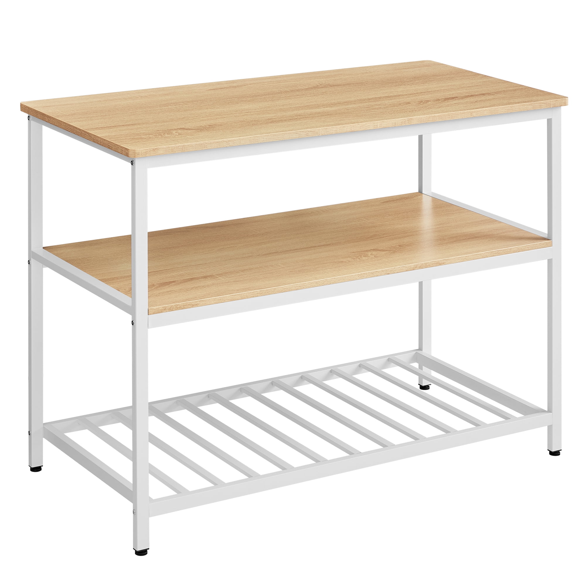 VASAGLE Kitchen Storage Island 3-Tier Kitchen Shelf Organizer Kitchen ...