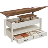 VASAGLE Lift Top Coffee Table, Center Table with Storage, Gas Spring, 2 ...