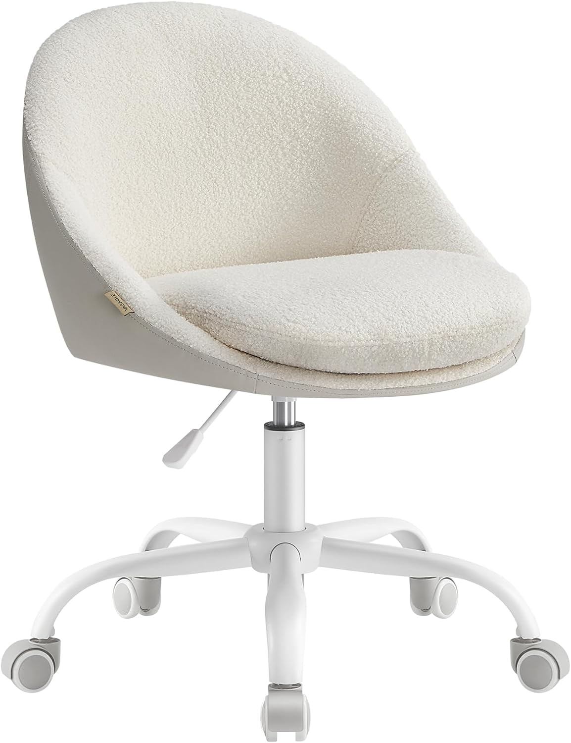 VASAGLE Office Chair, Vanity Chair, Desk Chair, Sherpa and Synthetic ...