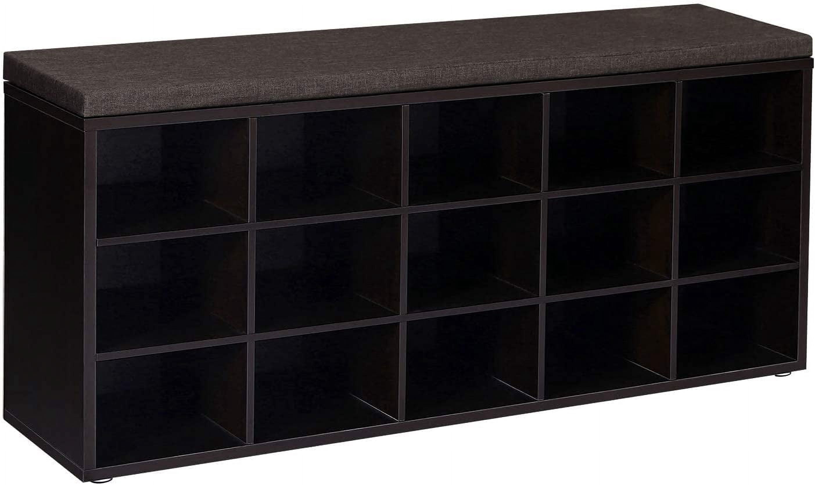 VASAGLE Shoe Bench with Cushion, Storage Bench with Padded Seat ...