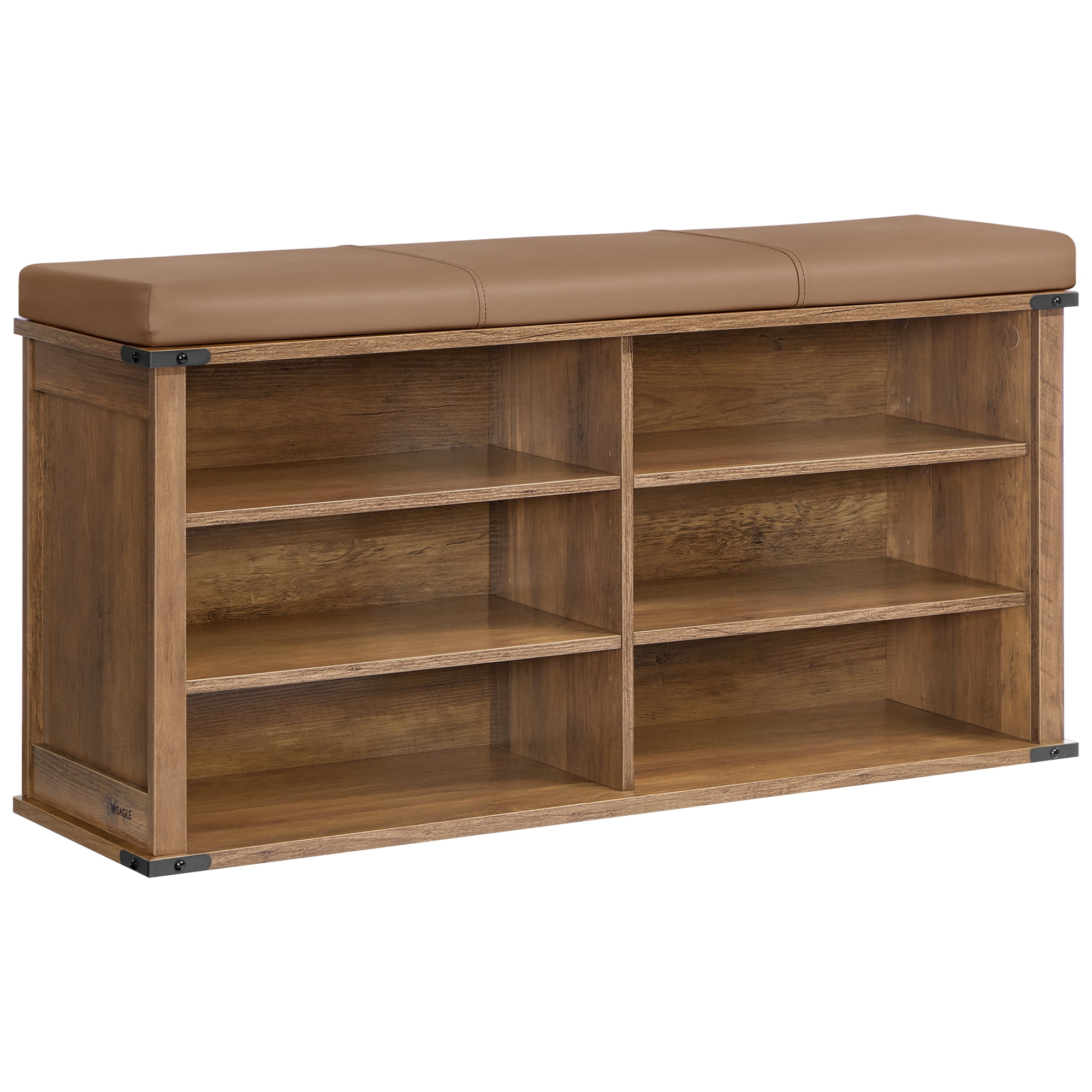 VASAGLE Shoe Storage Bench with Removable Cushion, Shoe Rack with ...
