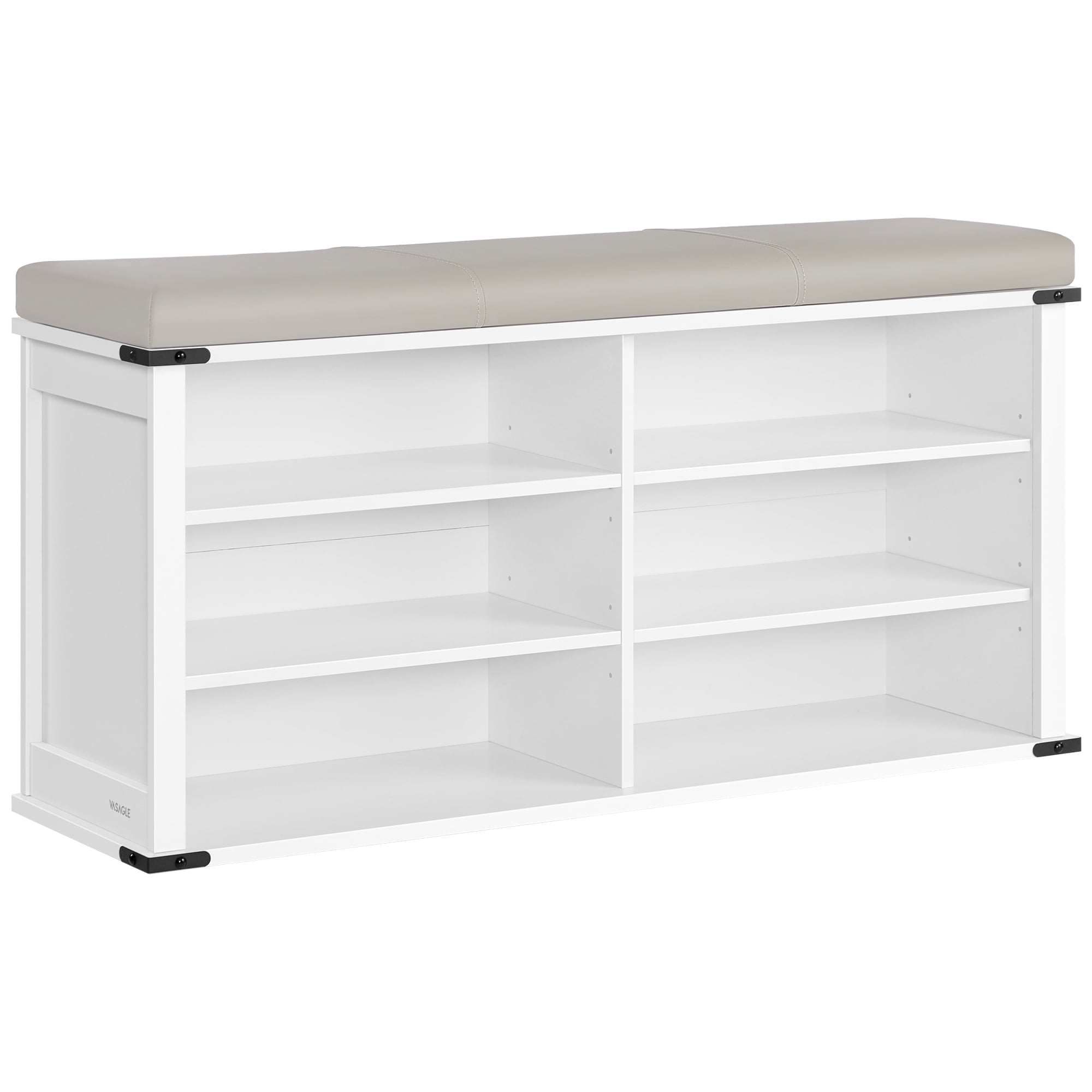 VASAGLE Shoe Storage Bench with Removable Cushion, Shoe Rack with ...