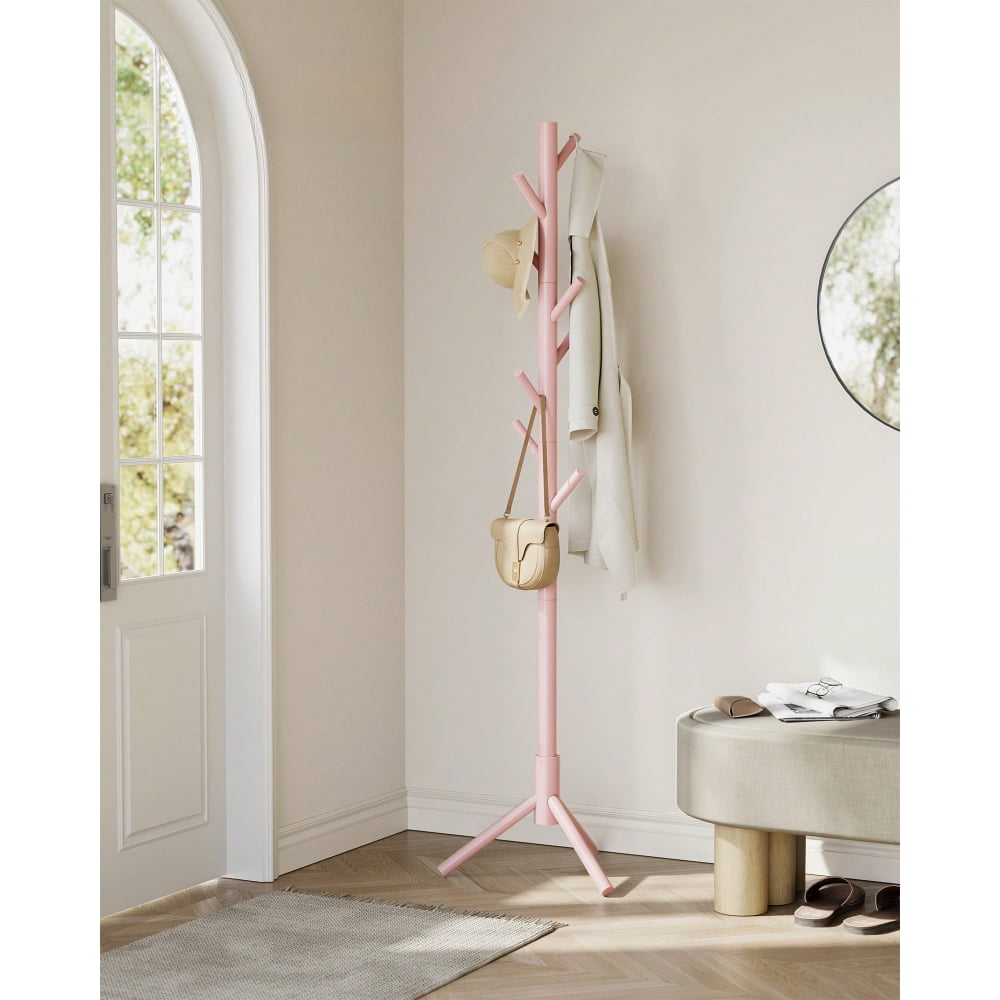 VASAGLE Solid Wood Coat Rack, Free Standing Coat Rack, Tree-Shaped Coat ...
