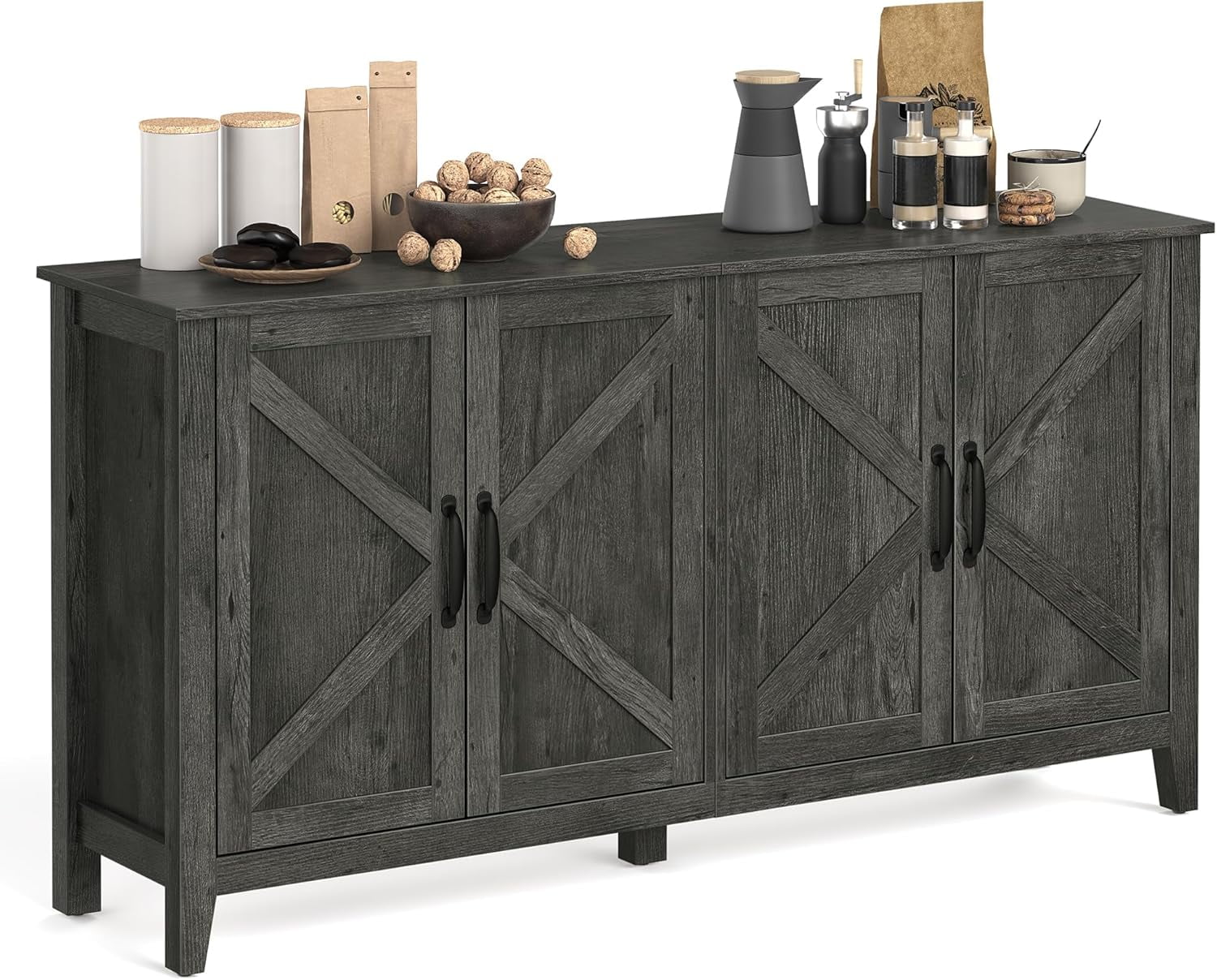 VASAGLE Storage Cabinet, Buffet Cabinet, TV Stand, Sideboard, Credenza ...