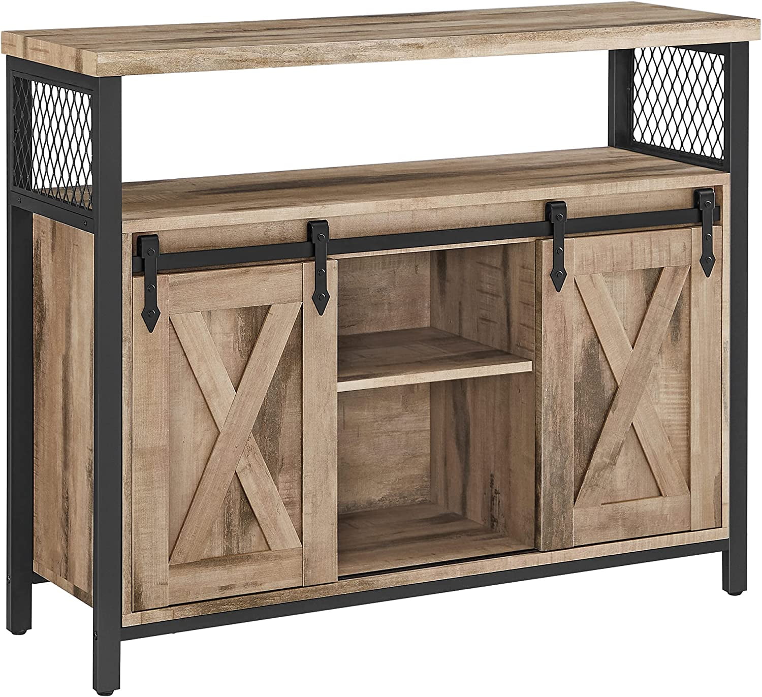 Farmhouse Style Buffet Cabinet with Sliding Barn Doors - Versatile ...
