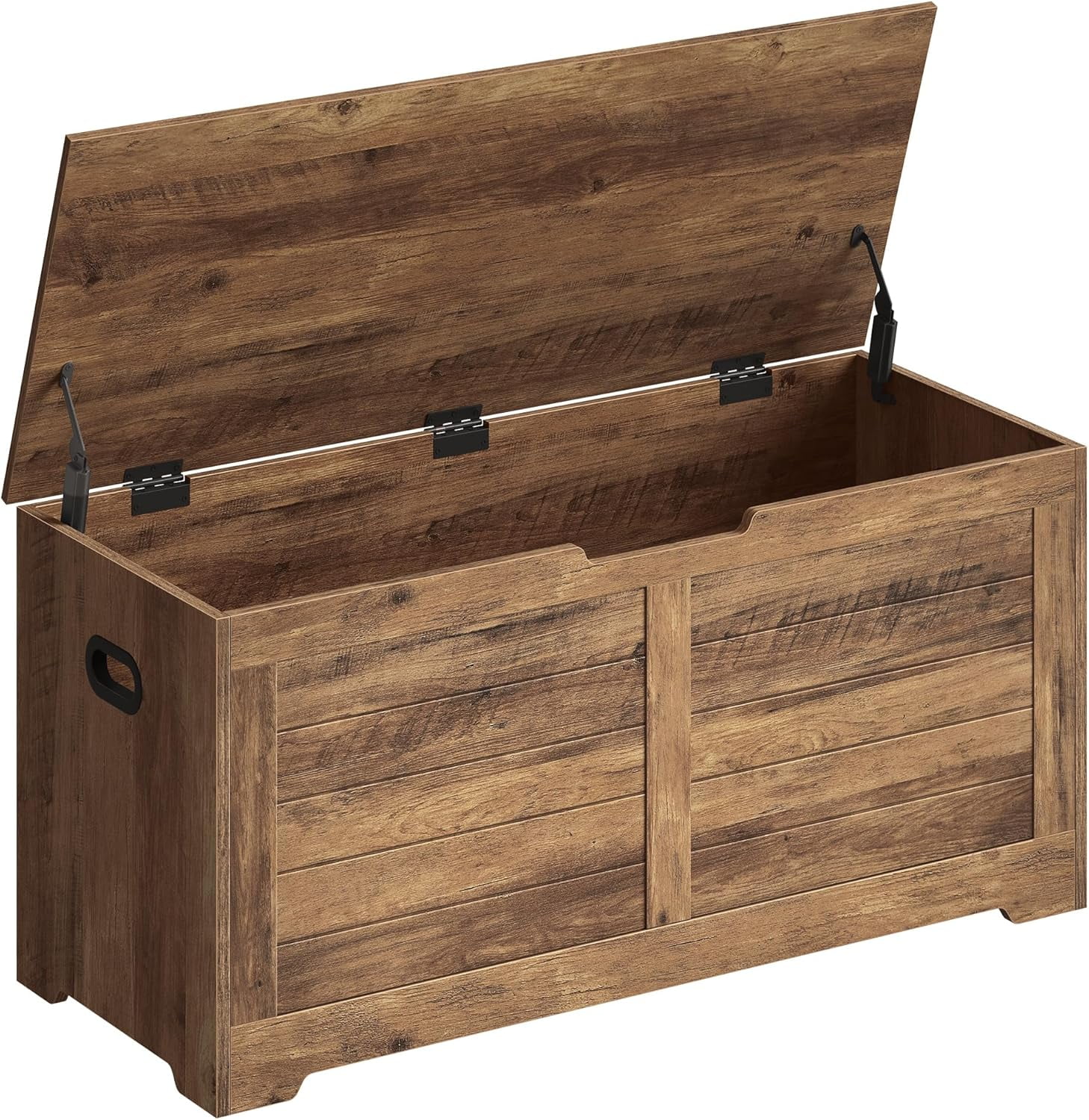 VASAGLE Storage Chest, Storage Trunk with 2 Safety Hinges, Shoe Bench ...
