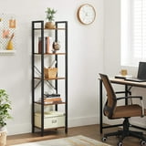 VASAGLE, Tier Bookshelf, Rustic Brown 5 Shelves, Tall Modern - Walmart.com