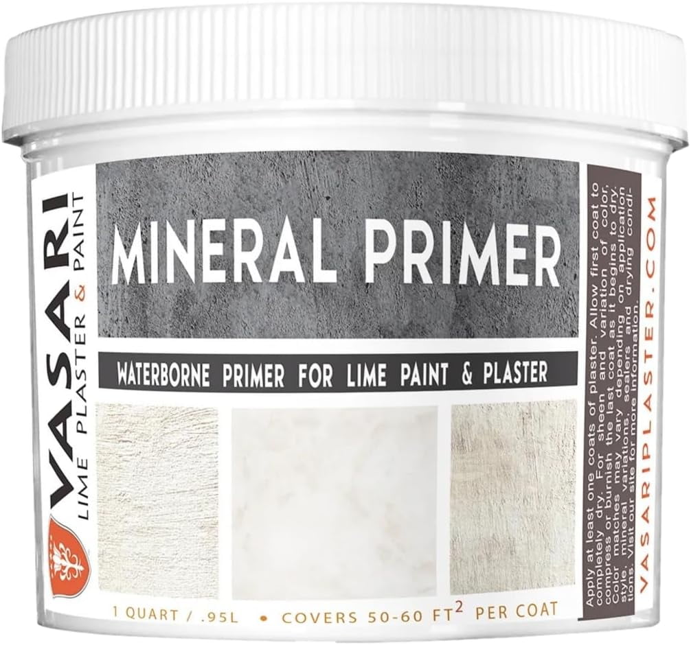 VASARI Lime Plaster & Paint | Mineral Primer| Made from Natural Lime and Powdered Marble | size ...