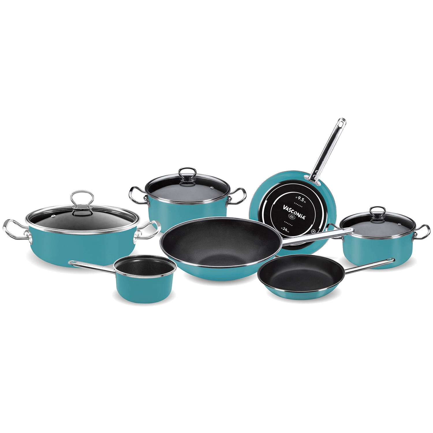 VASCONIA Elegance 10-Piece Cookware Set (Teal), 4043594 - Walmart.com