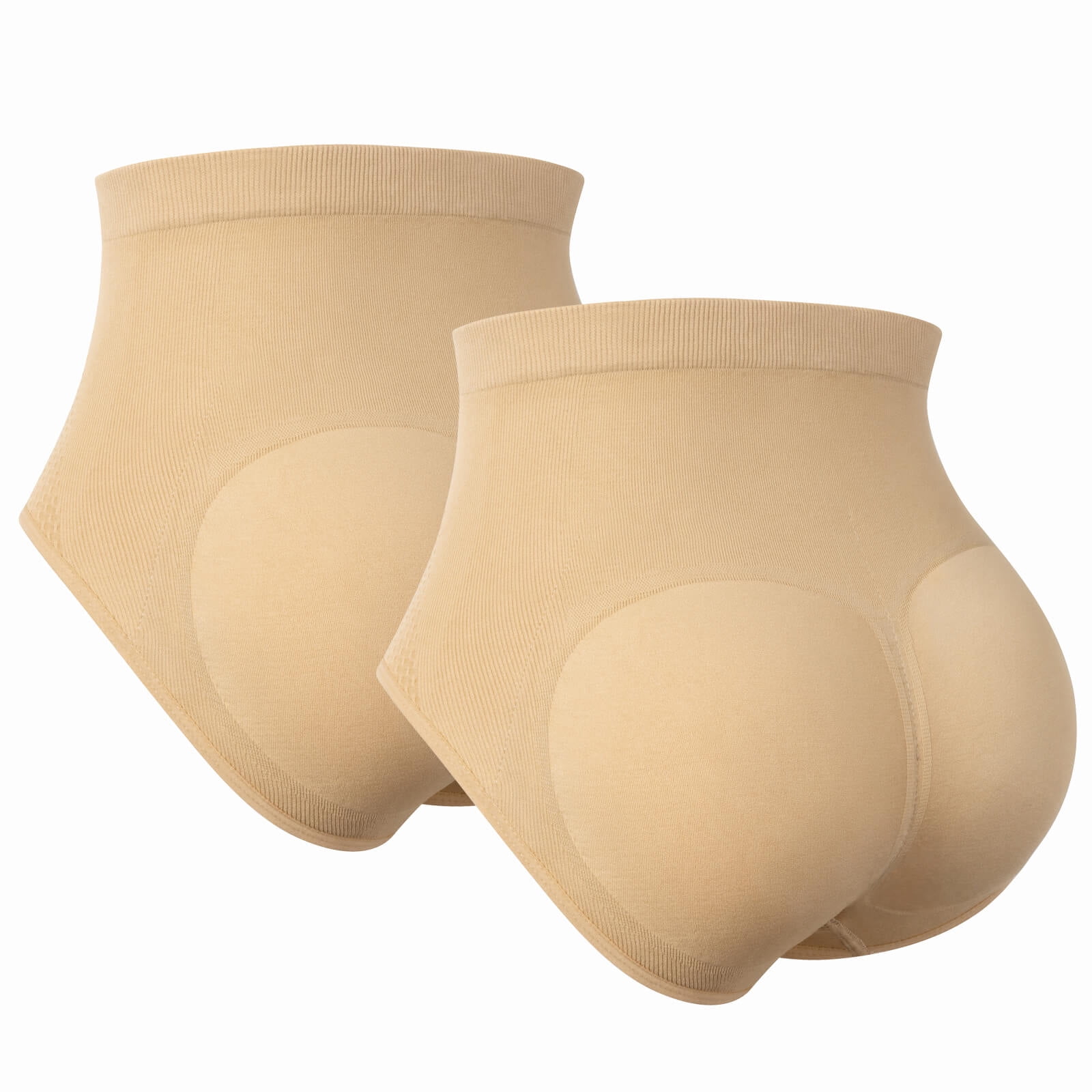 VASLANDA 2 Pack Womens Butt Lifter Panties Seamless Padded Underwear ...