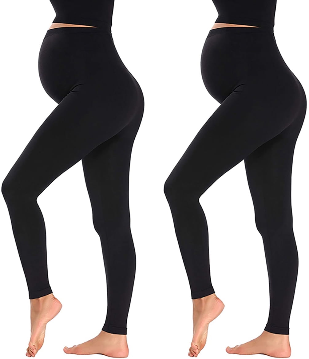 VASLANDA Maternity Leggings Active Wear Over The Bump Pants Pregnancy ...