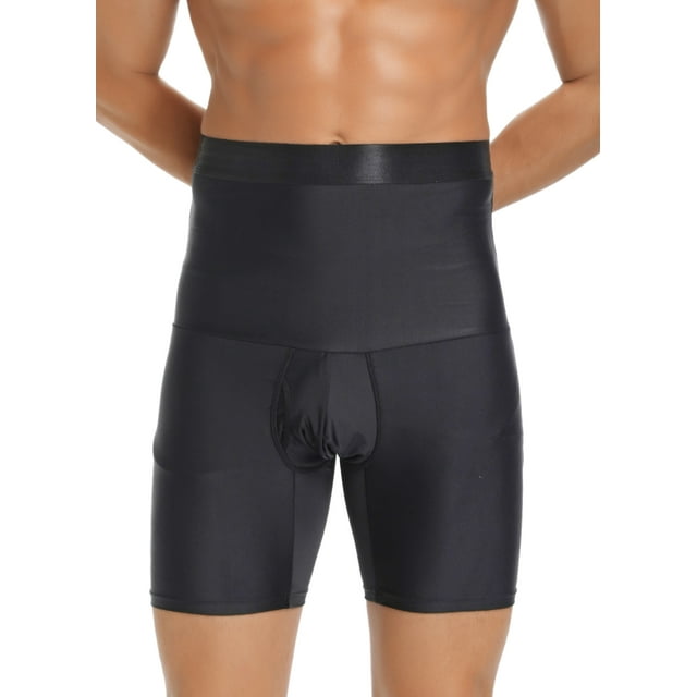 VASLANDA Men Tummy Control Shorts High Waist Slimming Shapewear Body ...