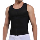 VASLANDA Men's Zipper Firm Control Body Shaper Vest Heavy Compression ...