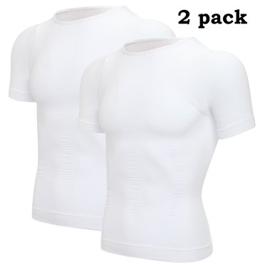 Men's Compression Shirt Undershirt Slimming Tank Top Workout Vest Abs ...