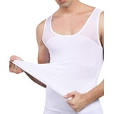 VASLANDA Mens Slimming Body Shaper Vest Chest Compression Shirt Abs ...