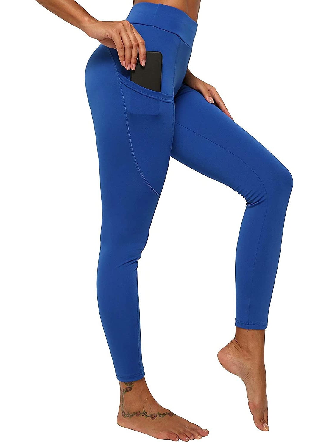 VASLANDA Women Scrunch Butt Leggings High Waist Yoga Pants with Pockets ...