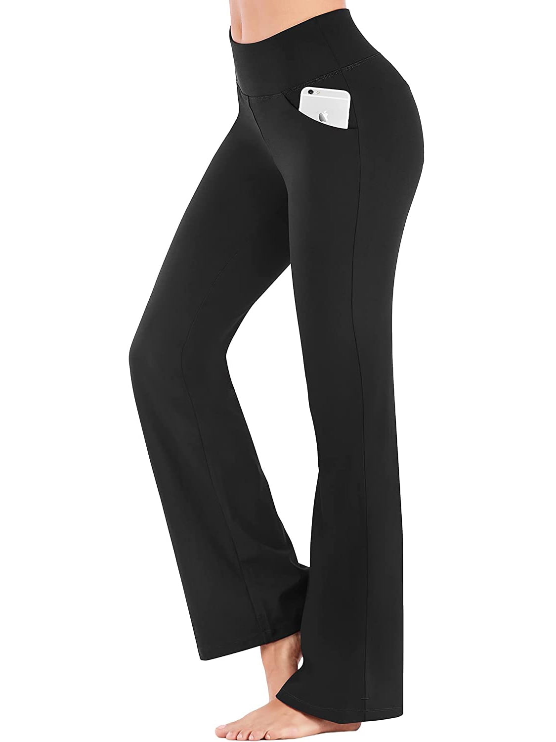VASLANDA Women's Bootcut Yoga Pants with Pockets High Waist Bootleg ...