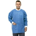 Vastmedic Disposable Lab Jacket, 10PCs Blue Adult, 50G Multiple Layers ...