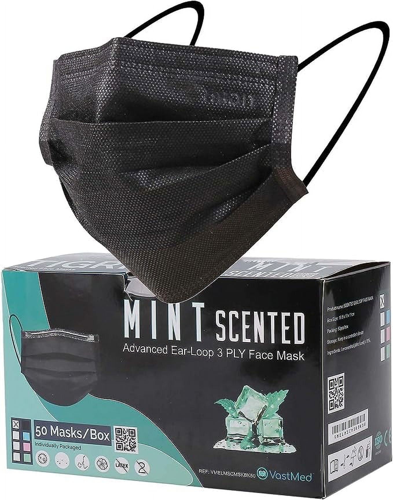 VASTMED 50PCs Dental Medical Grade Tigris Black Mint and Lavender ...