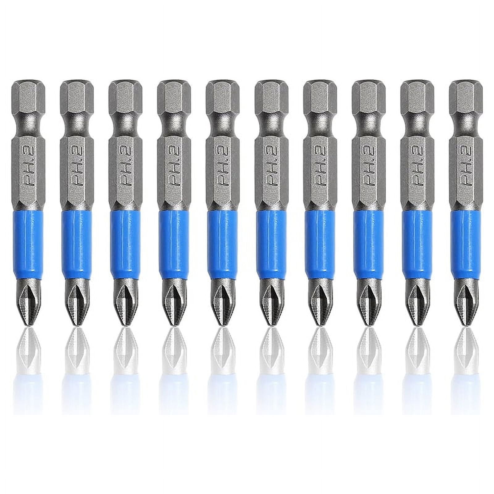 VATENICK 10 Pcs Magnetic Phillips Screwdriver Bit Set 2 inch Long, PH2 ...