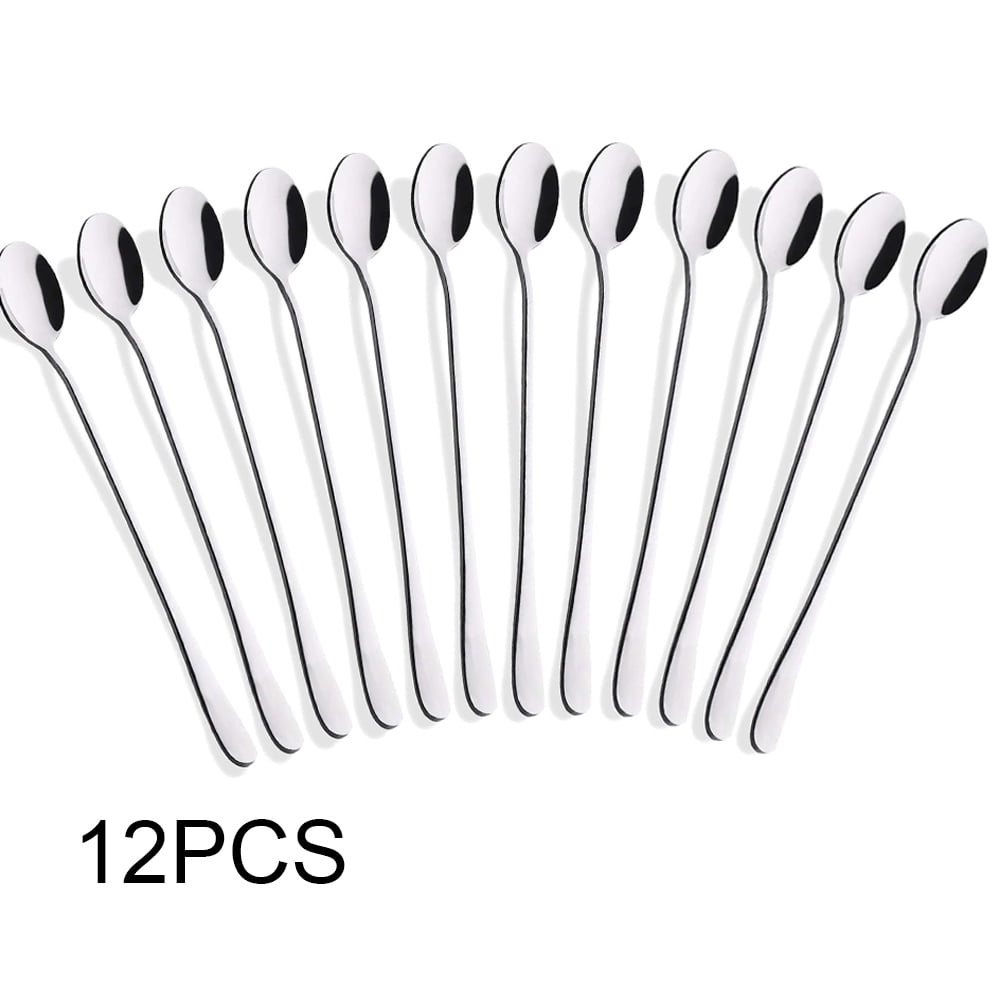 VATENICK 12 Pcs 7.87" Long Handle Iced Tea Spoon, Coffee Spoon, Ice ...