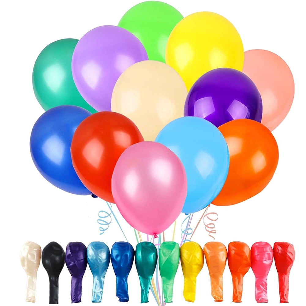 VATENICK 200 Balloons Assorted Color 12 Inches Rainbow Latex Balloons ...