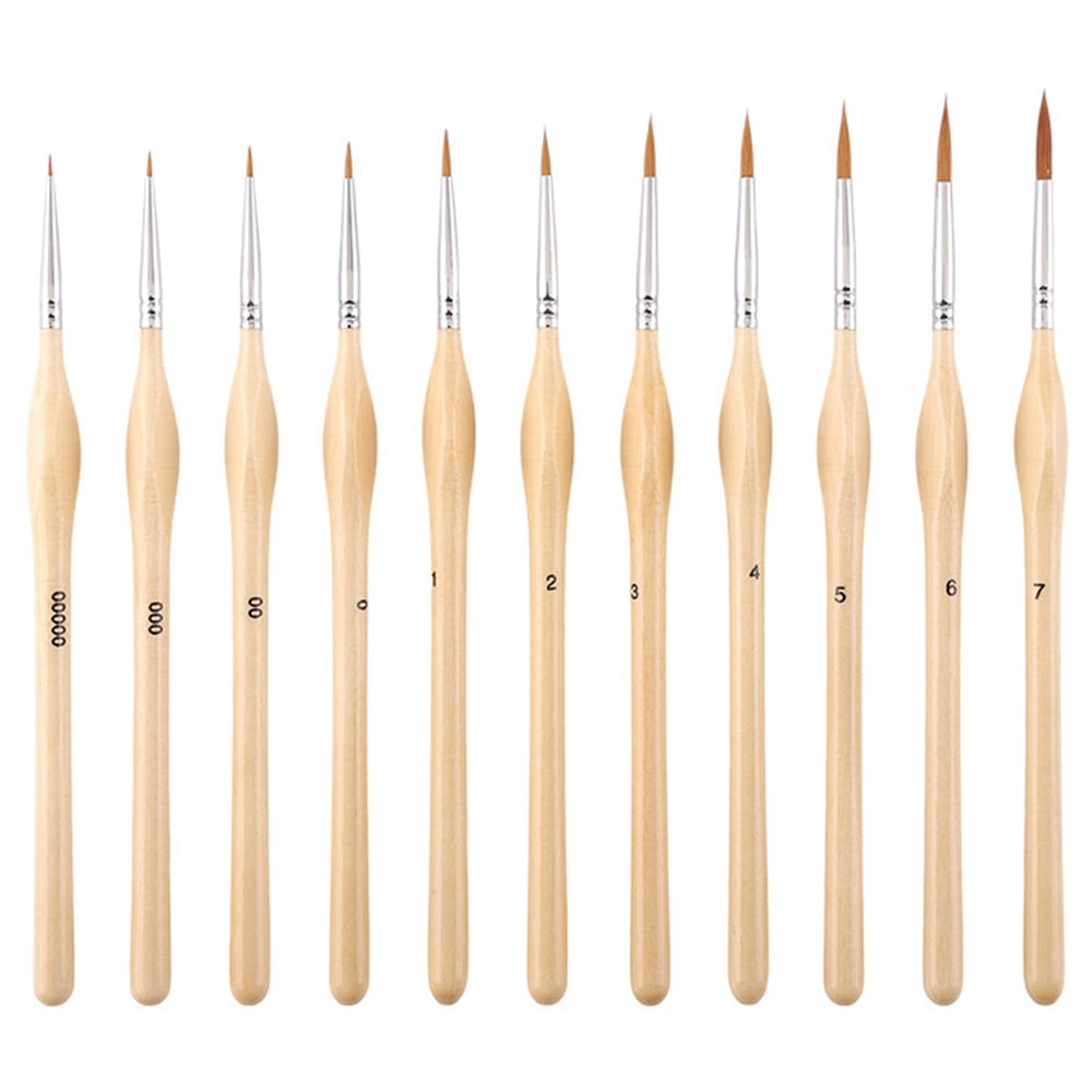 VATENICK Paint Brush Set, 11Pcs Fine Paint Detail Brushes Set Miniature ...