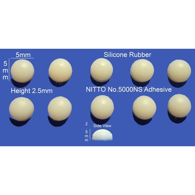 VATH Self Adhesive Silicone Rubber Feet Set 5mm(L) x 2.5mm(H) 10pcs ...