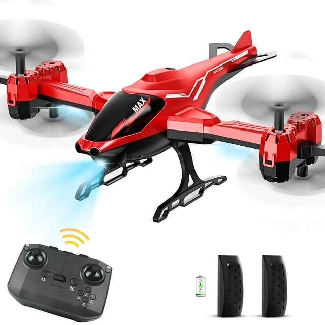 VATOS RC Helicopter Toy, 2.4G All in 1 Super Function Red RC Helicopter ...