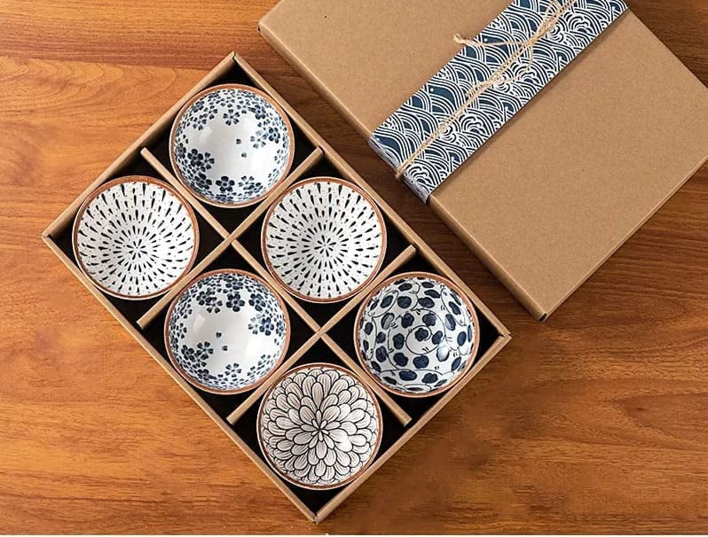 VATSHVI Ceramic Japanese Style Bowl Soup Bowl Rice Bowl Dinnerware ...