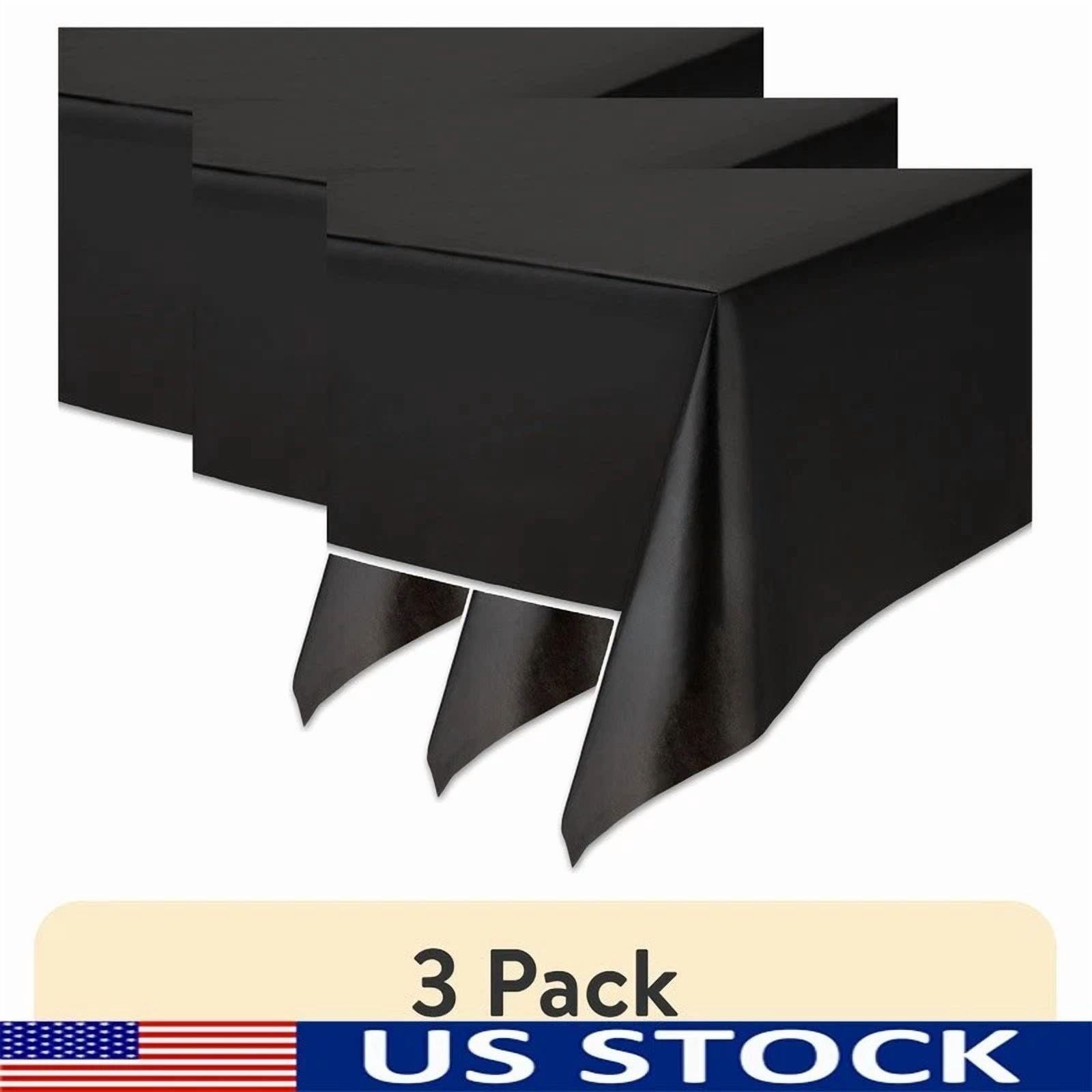 VAULT- 3 Pack Disposable Rectangular Plastic Table Covers Waterproof ...