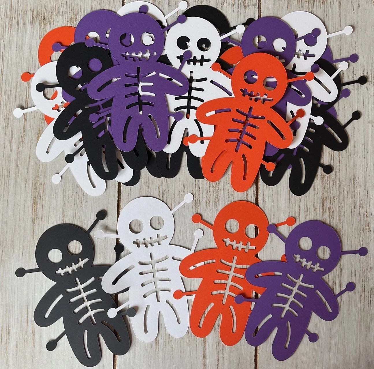 VAULT- 30 Pc Paper Voodoo Doll Cutouts Creepy Scary Table Decorations ...