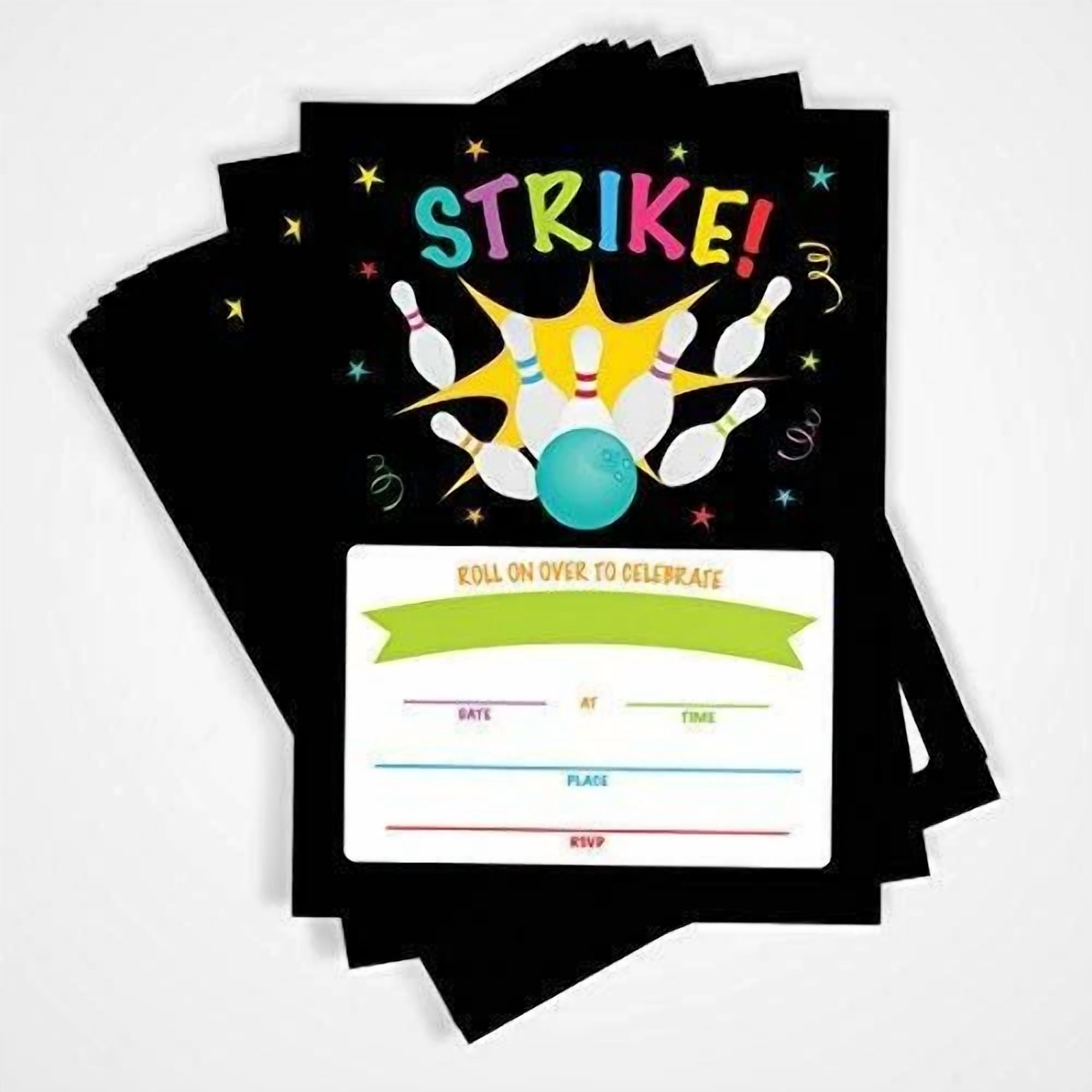 VAULT- Bowling Party Invitations | 20 Invitations And Envelopes ...