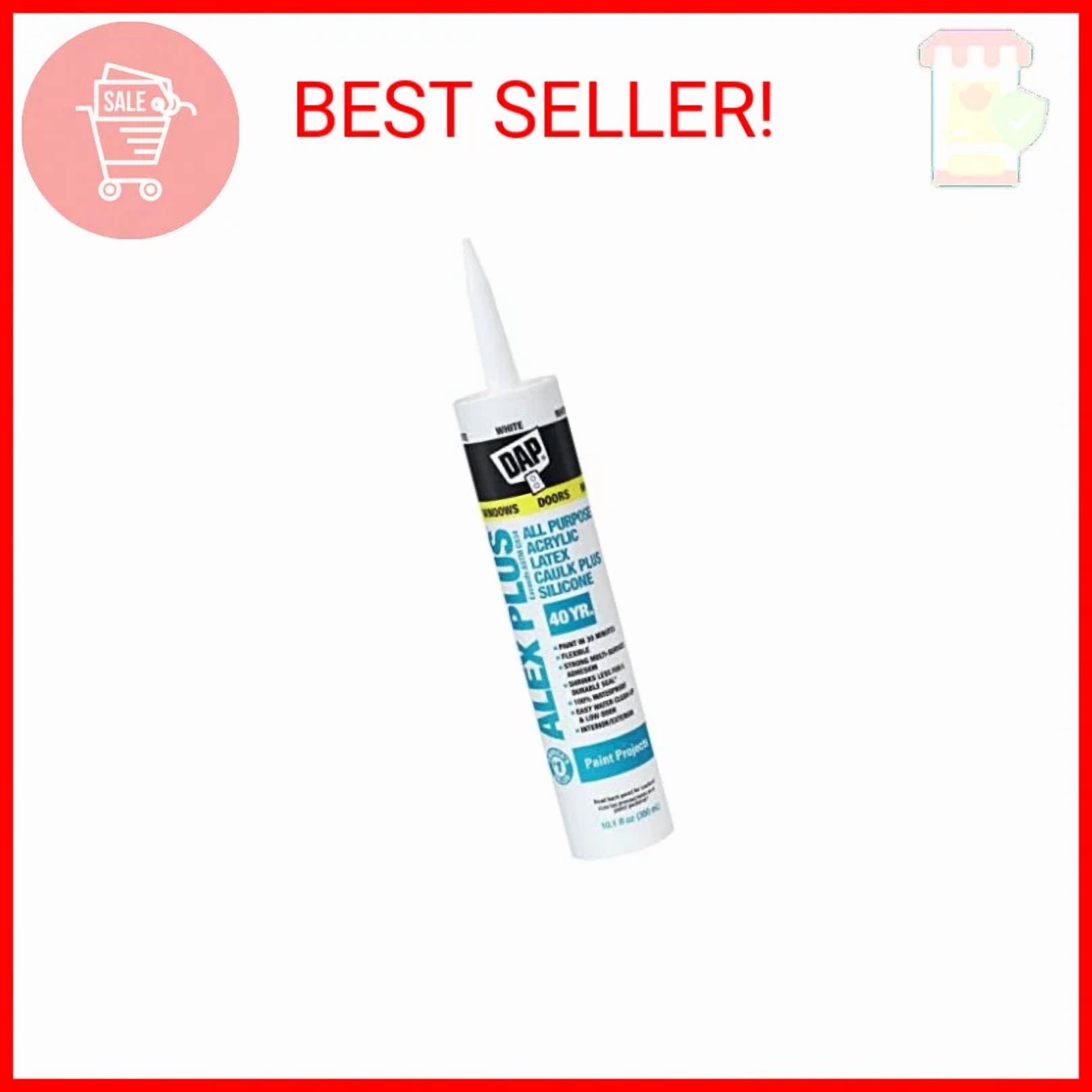 VAULT- Dap Inc 18152 10.1Oz White Alex Plus Acrylic Latex Caulk With ...