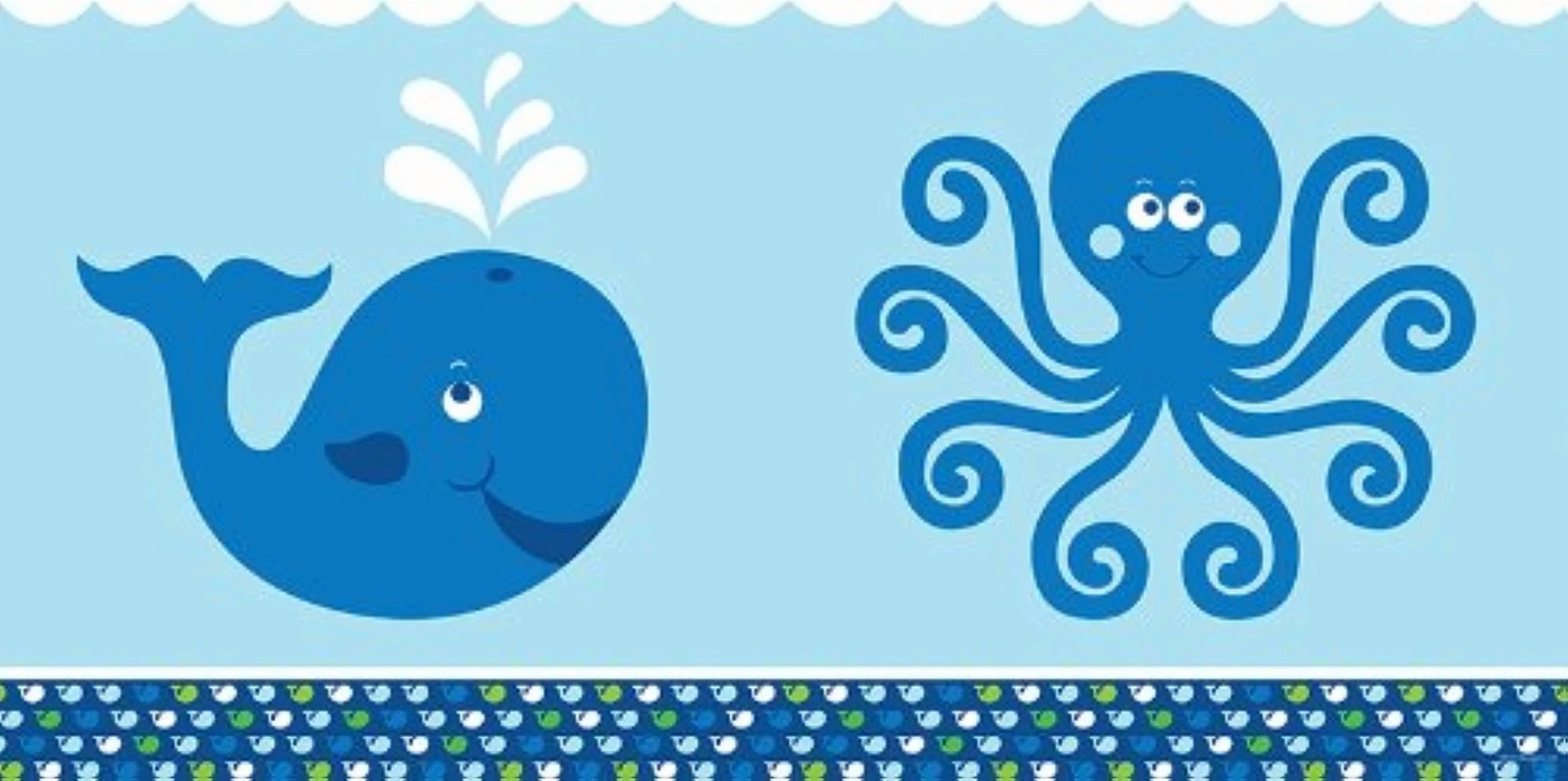 VAULT- Ocean Preppy Boy Blue Whale 1St Birthday Party Decoration ...