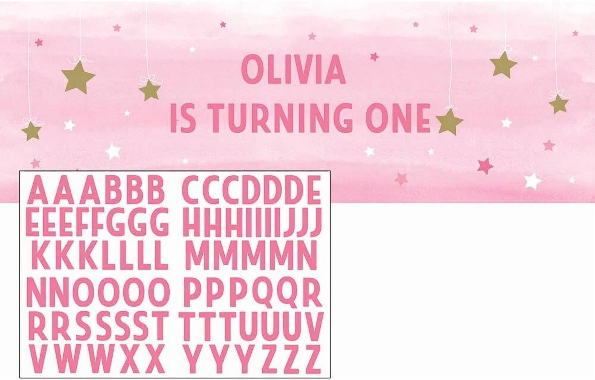 VAULT- One Little Star Girl Pink Twinkle Cute 1St Birthday Party ...