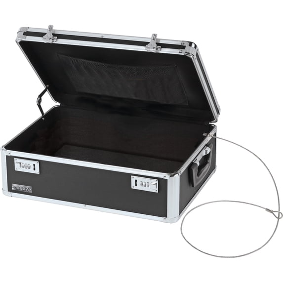 Vaultz Black Locking Storage Chest with Combination Locks for Dorms ...