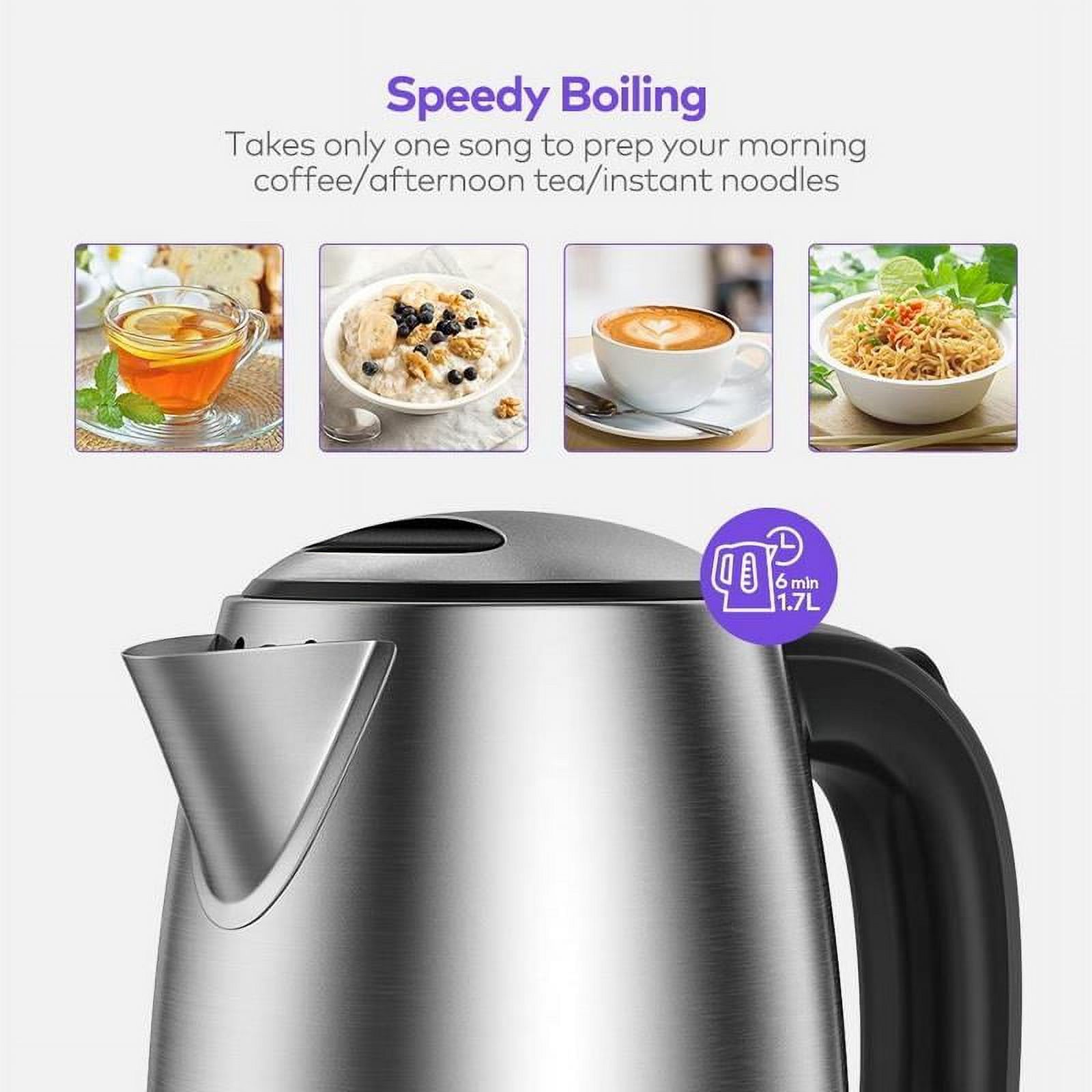 VAVA VA-EE010 Electric Heating 1.7L Tea Kettle, with British Strix ...