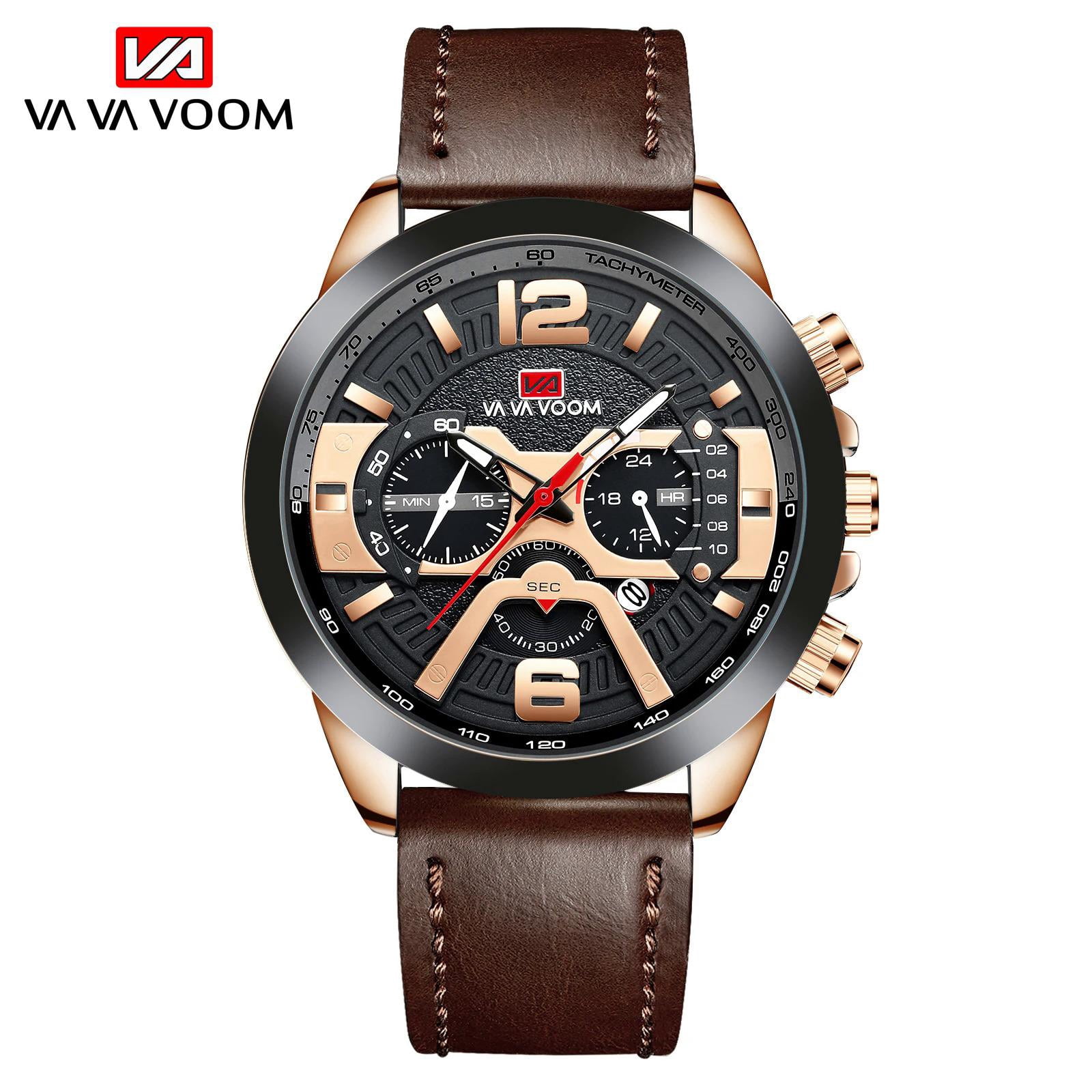 VAVA VOOM Top Brand Luxury Brown Leather Sport Waterproof Casual Men ...