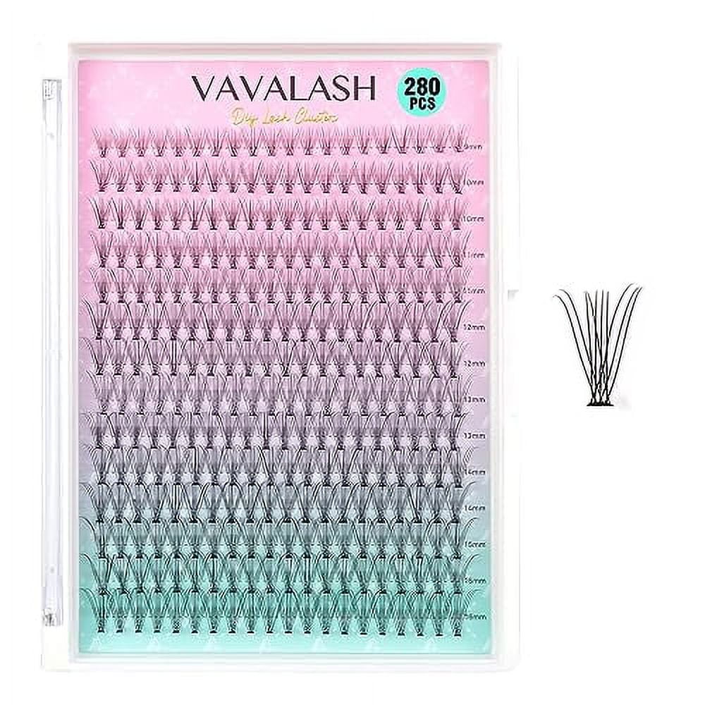 VAVALASH Individual Cluster Lashes 280 PCS DIY Eyelash Extension Light and Soft Faux Mink Slik ...