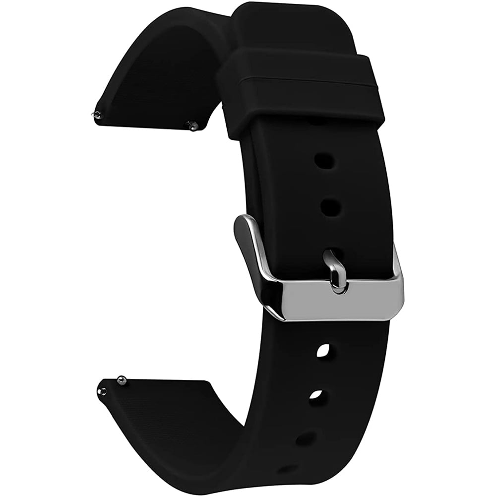 VAVC 18mm Watch Straps - Silicone Quick Release Soft Rubber Replacement Watch Bands for Men and ...