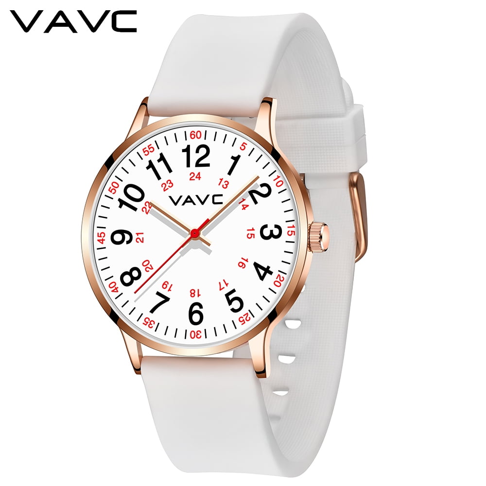 VAVC Nurse Watch Women with Big Dial 40MM Easy to Read Female Medical ...