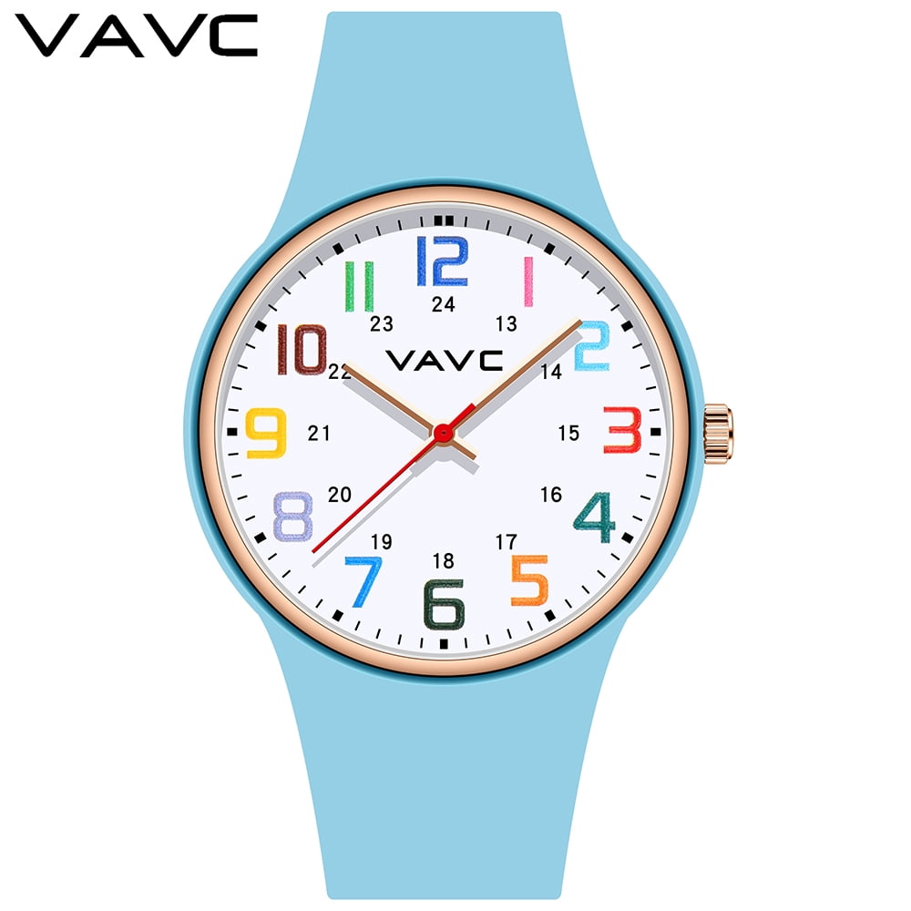 VAVC Womens Nurse Watch with 12 Different Colors Digital Big Dial 40MM ...