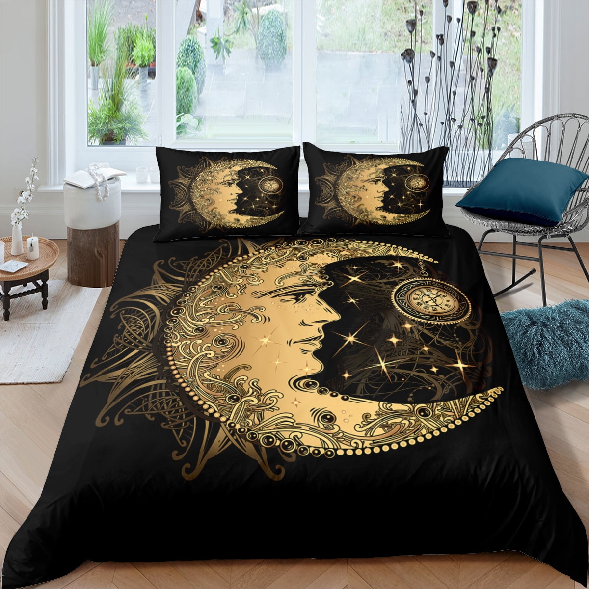 VAVIP 3D Goodnight Theme Bedding Set with Sun and Moon Pattern Down ...