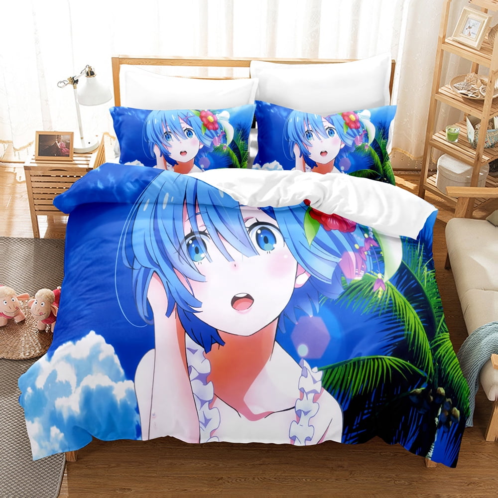 VAVIP Anime Fan 3D Bedding Set Anime Girl Duvet Cover Pillow Case 2 ...