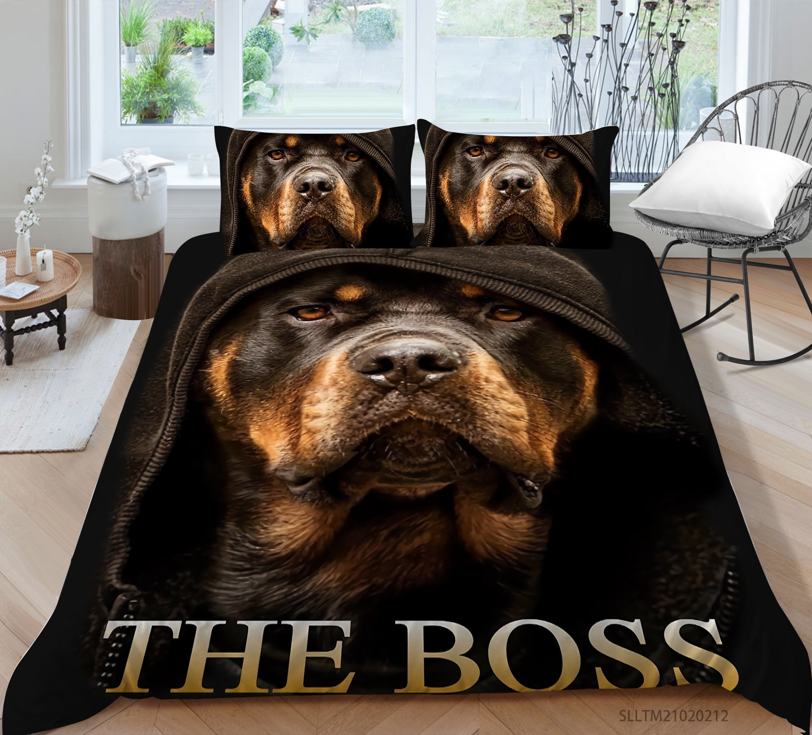 VAVIP Dog Bedding Set 3D Printed Animal Down Duvet Cover Pillow Case 2 ...